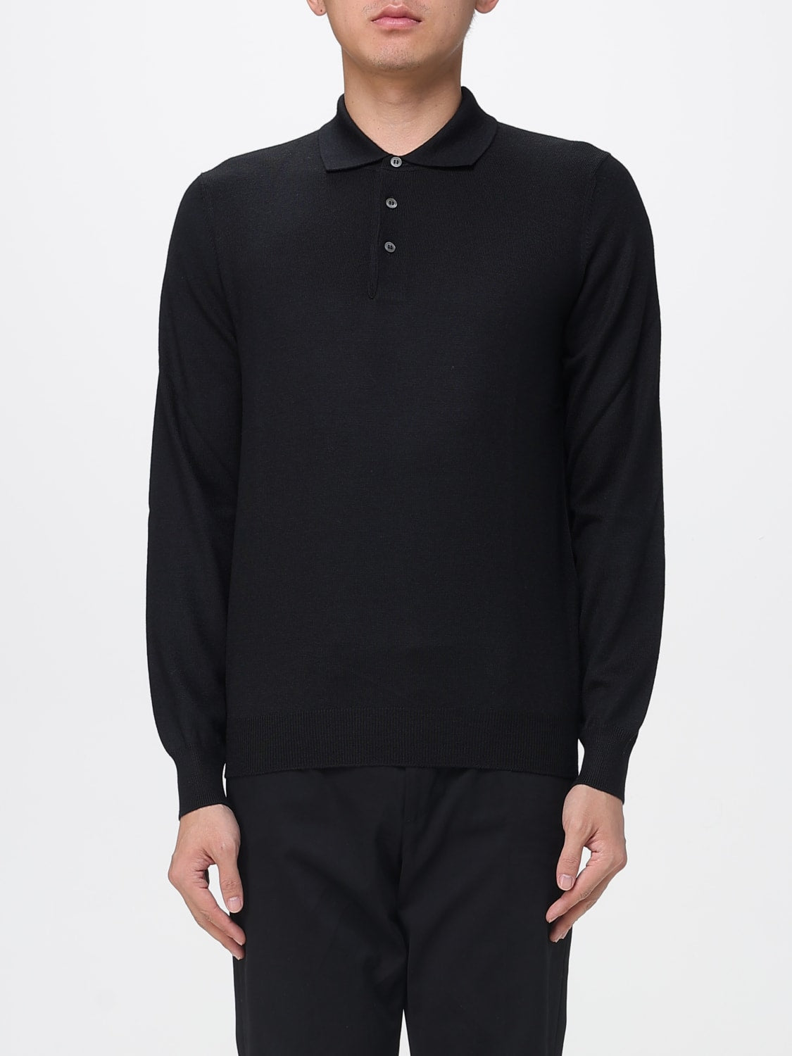 Palmer Polo Style Sweater / Black