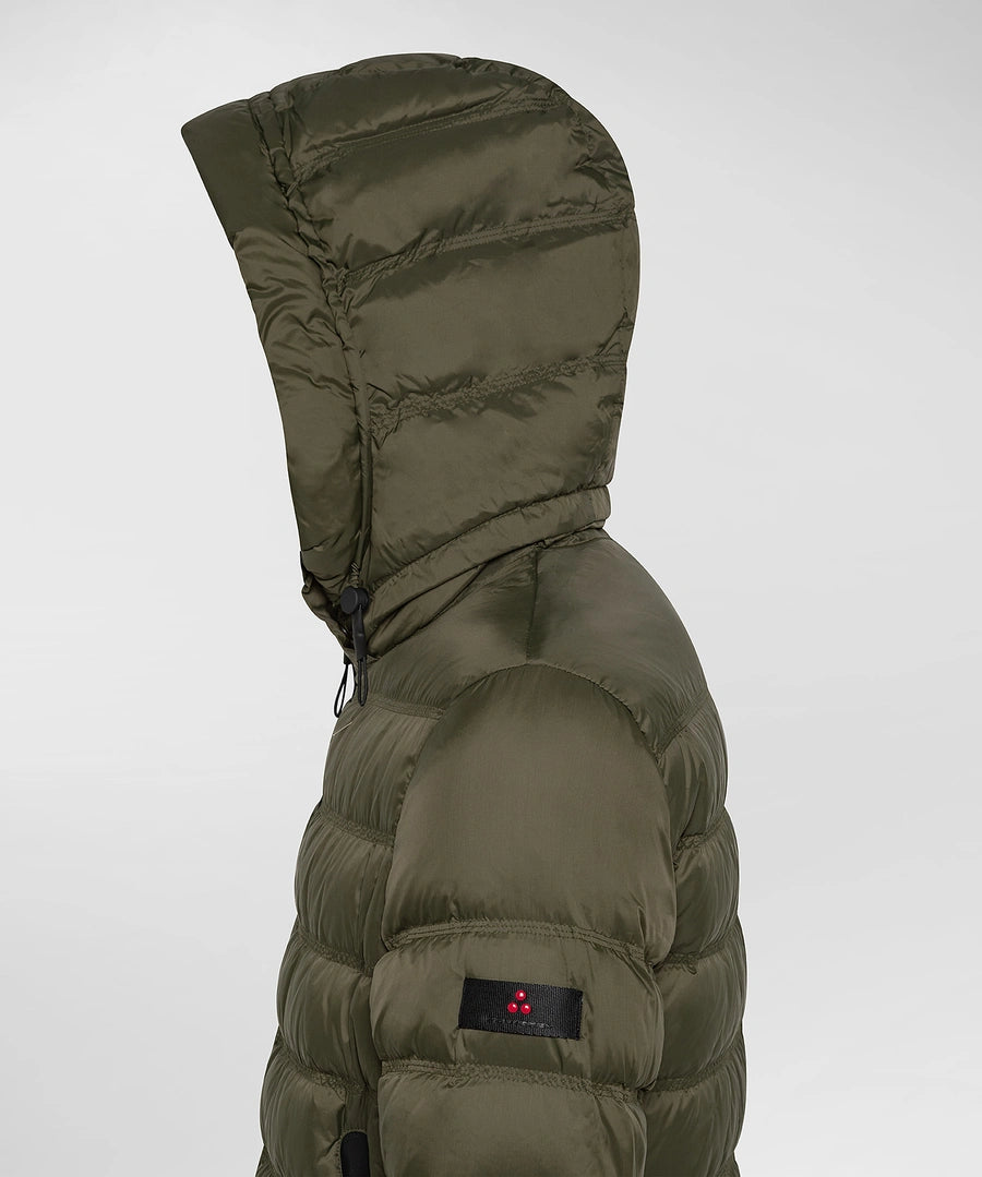 Quilted Down Jacket with Peuterey Logo / Green